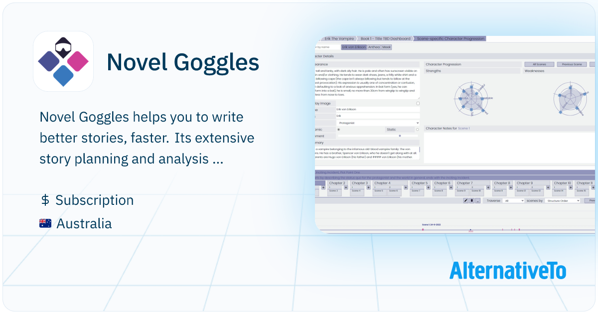 Novel Goggles: Assists writers of fiction with writing cohesive ...