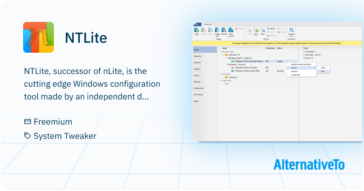 NTLite: Successor of nLite, is the cutting edge | AlternativeTo