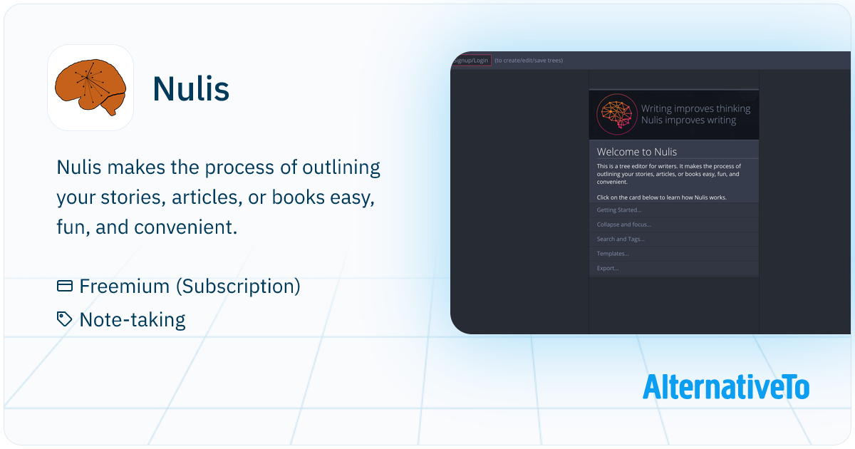 Nulis: Tree editor for writers, makes outlining your stories and ...