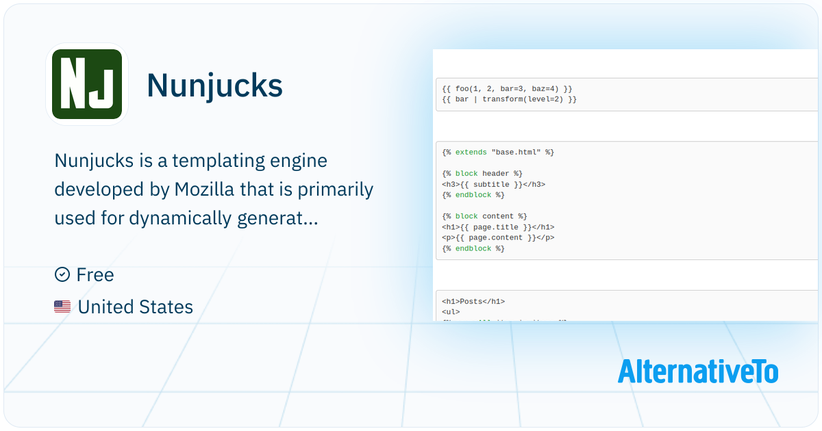 Nunjucks: A powerful templating engine with inheritance, asynchronous ...