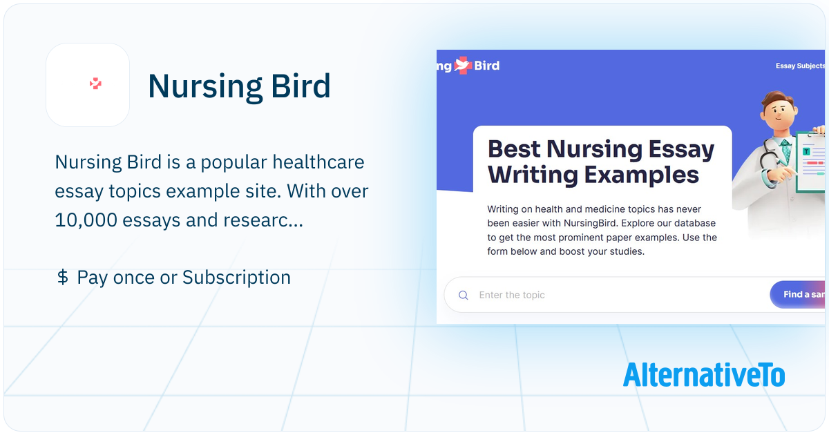 Nursing Bird: Popular healthcare essay topics | AlternativeTo