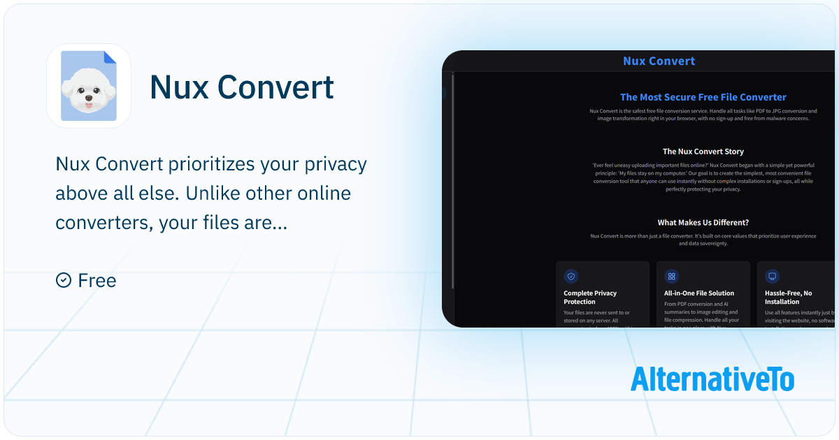Nux Convert: All-in-one, privacy-focused web app for file conversion ...