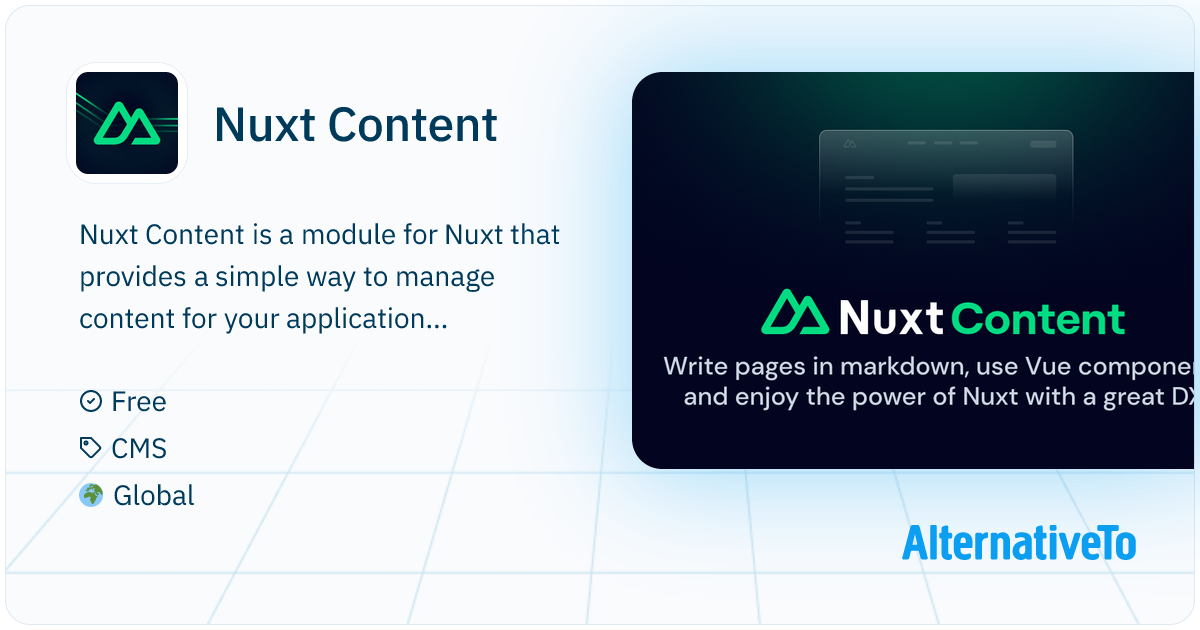 Nuxt Content: The file-based CMS for your Nuxt application, powered by ...