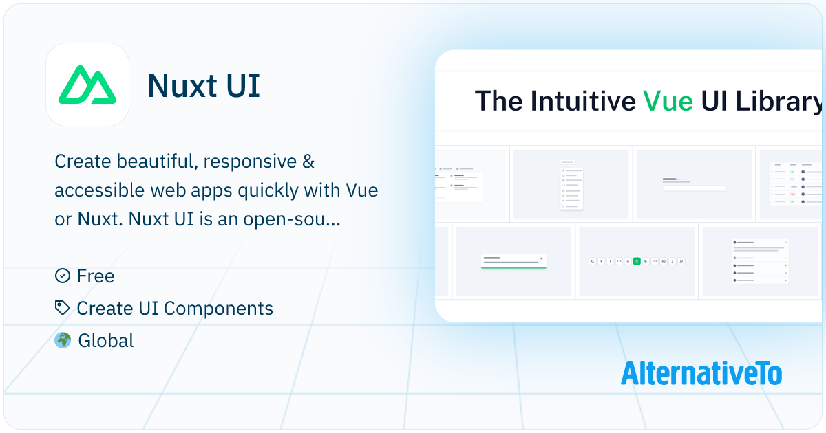 Nuxt UI: The intuitive Vue UI library powered by Reka UI & Tailwind CSS ...