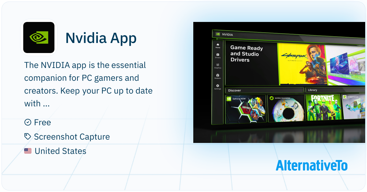Nvidia App: The NVIDIA app updates your PC with the latest drivers and ...