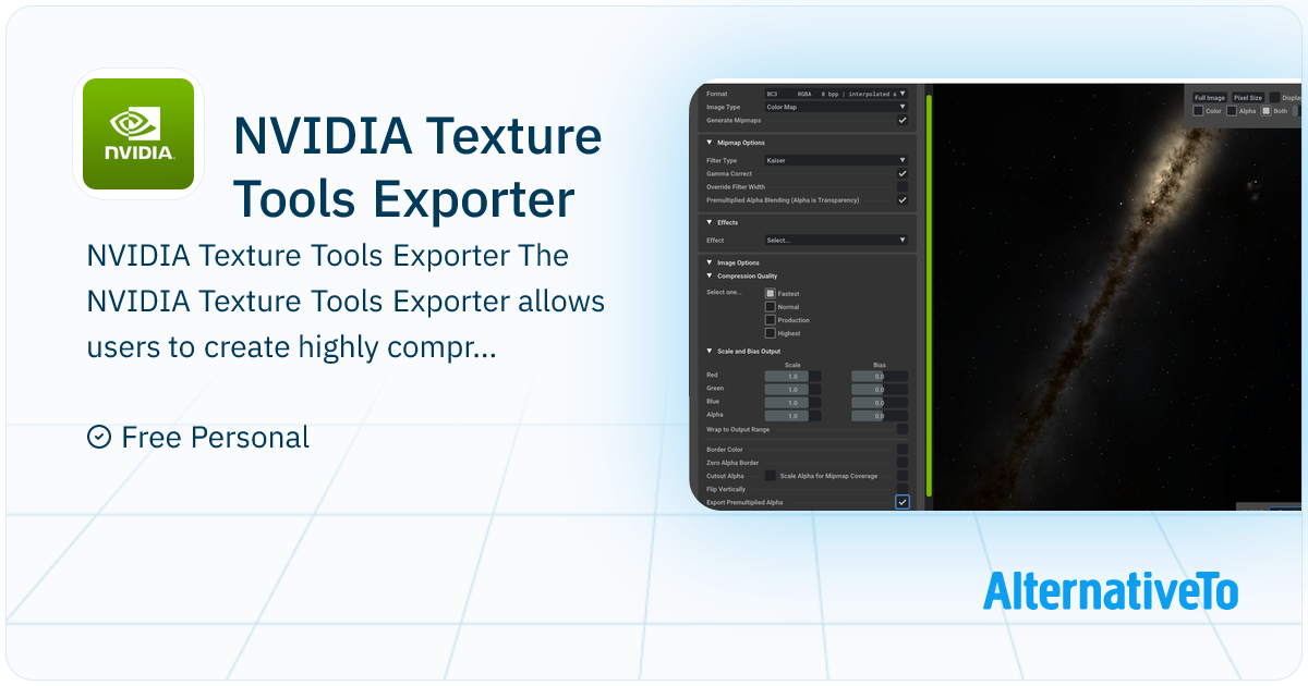 NVIDIA Texture Tools Exporter: Allows users compress texture files ...