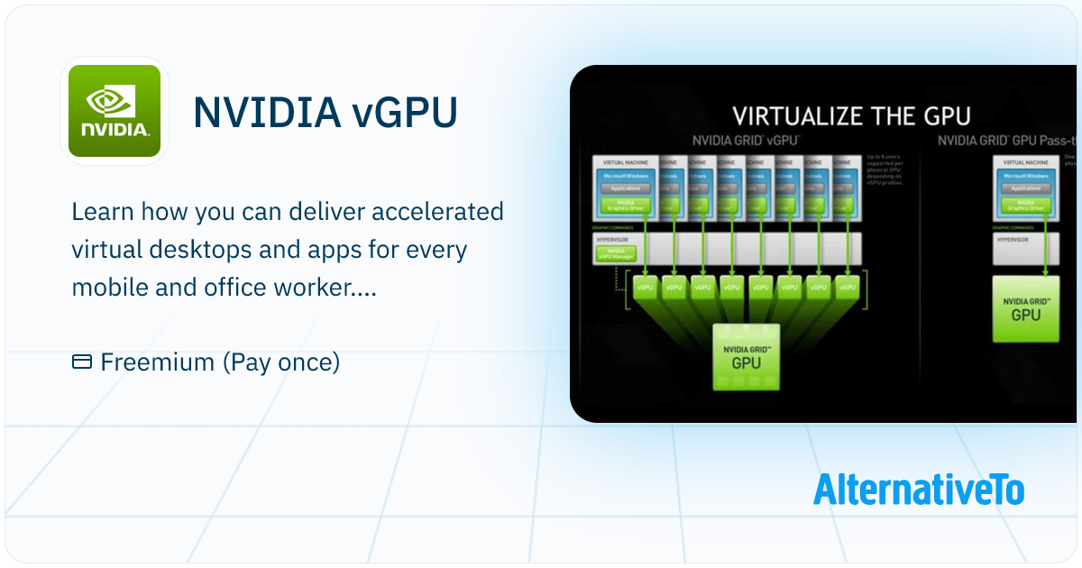 NVIDIA vGPU: NVIDIA virtual GPU (vGPU) is the industry's most advanced ...