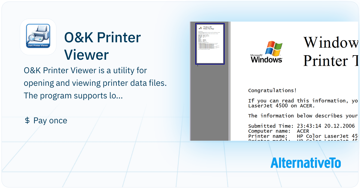 O&K Printer Viewer: Helps you open, inspect and convert printer spool ...
