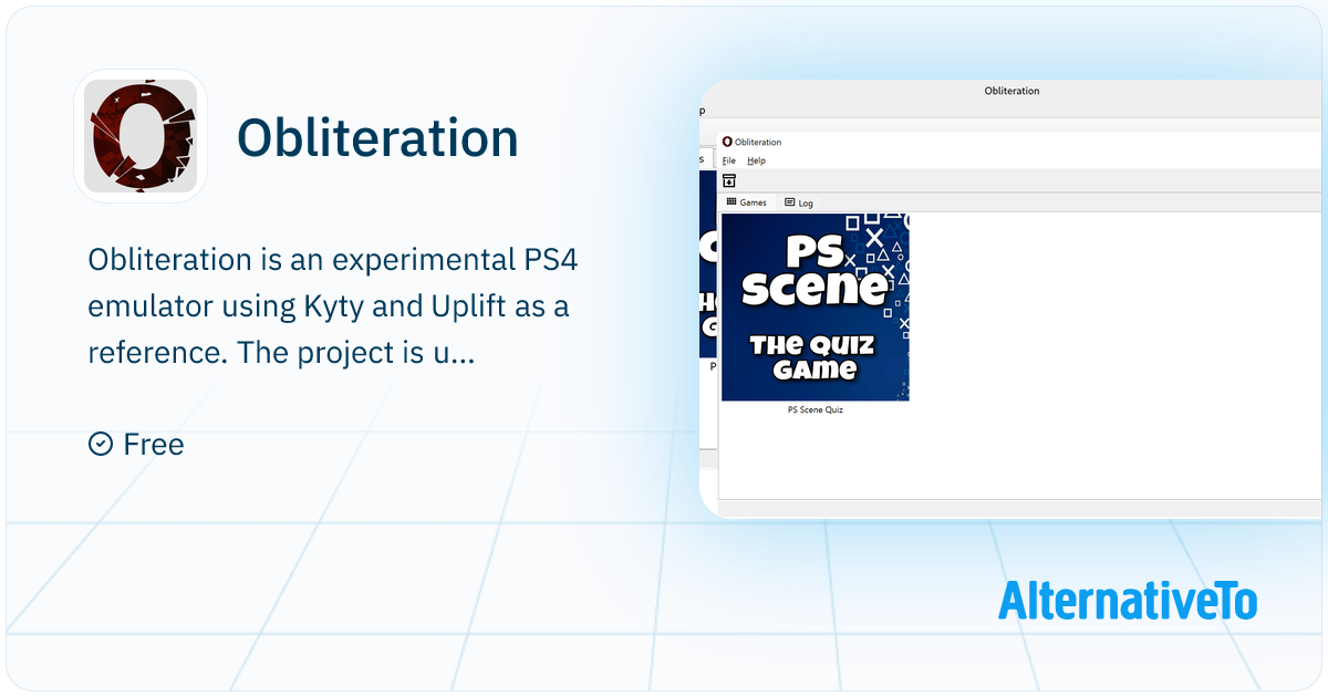 Obliteration: An experimental PS4 emulator written in Rust | AlternativeTo