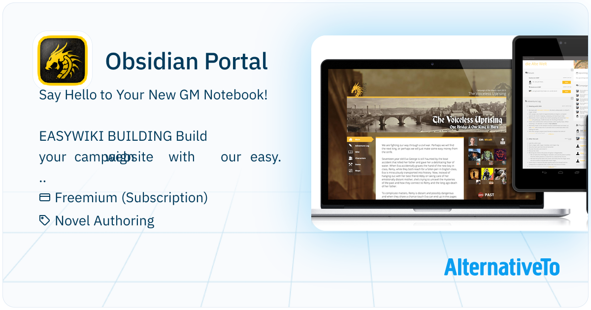 Obsidian Portal: Takes the pain out of managing your tabletop RPG ...