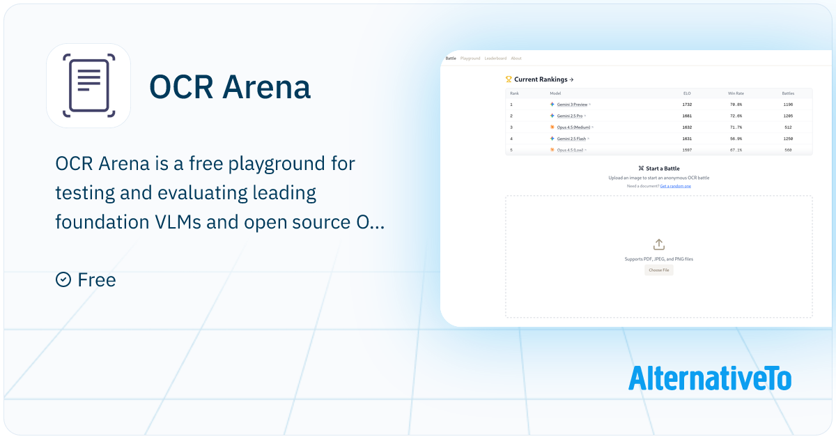 OCR Arena: Free playground for testing and evaluating leading ...