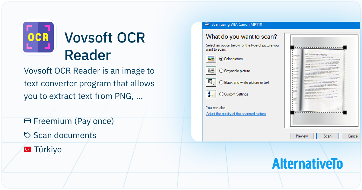Vovsoft OCR Reader: OCR Reader is an image to text converter program ...