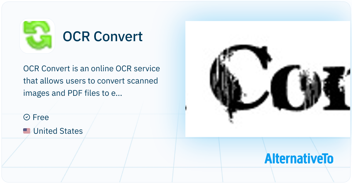 OCR Convert: Online OCR service that allows | AlternativeTo