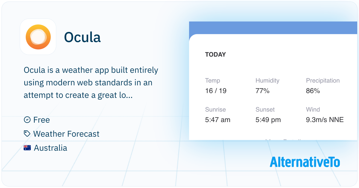 Ocula: The free and open-source progressive weather app | AlternativeTo
