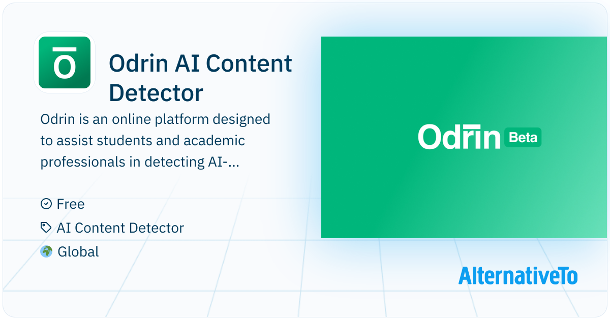 Odrin AI Content Detector: Odrin is an online AI content detector ...