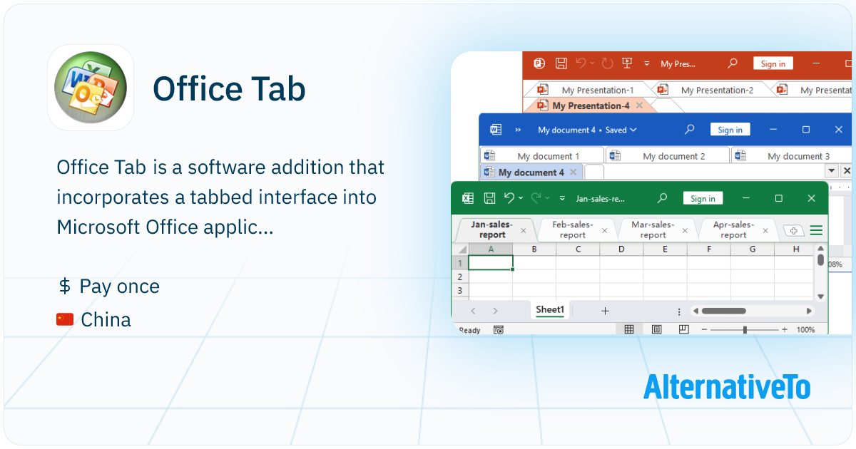 Office Tab: Tabbed interface for managing multiple Office documents ...