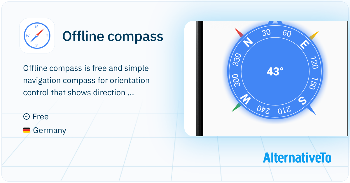 Offline compass: Is free and simple navigation compass for orientation ...