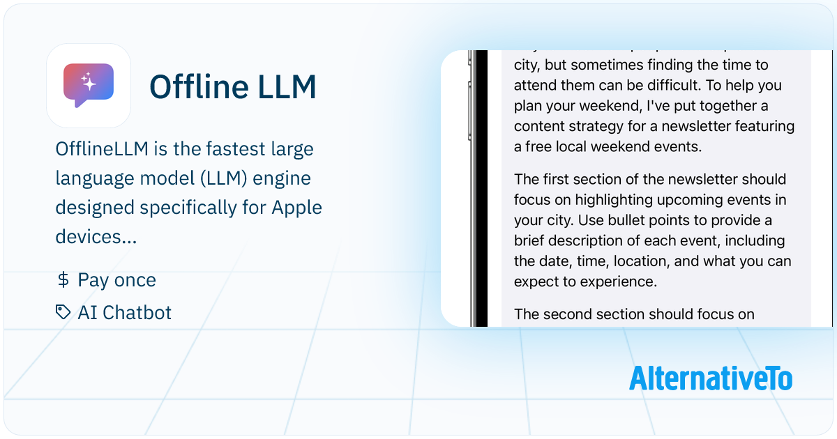 Offline LLM: Experience the power of AI chatbots running directly on ...