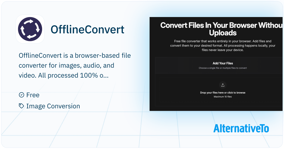 OfflineConvert: Convert files | 100% offline, in your browser | Image ...