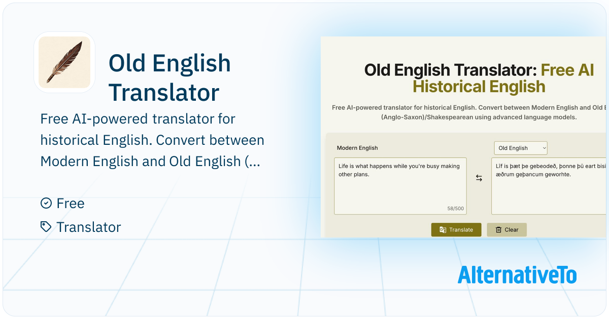 Old English Translator: AI-Powered Modern to Old English Translation ...