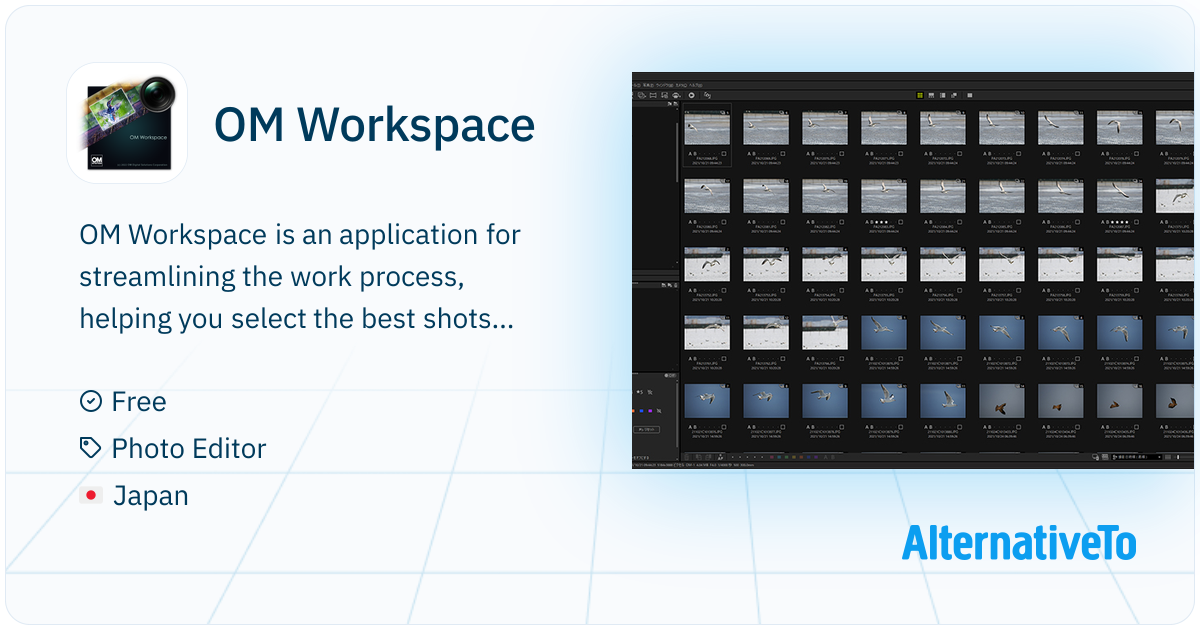 OM Workspace: Features a customizable screen layout and high-speed RAW ...