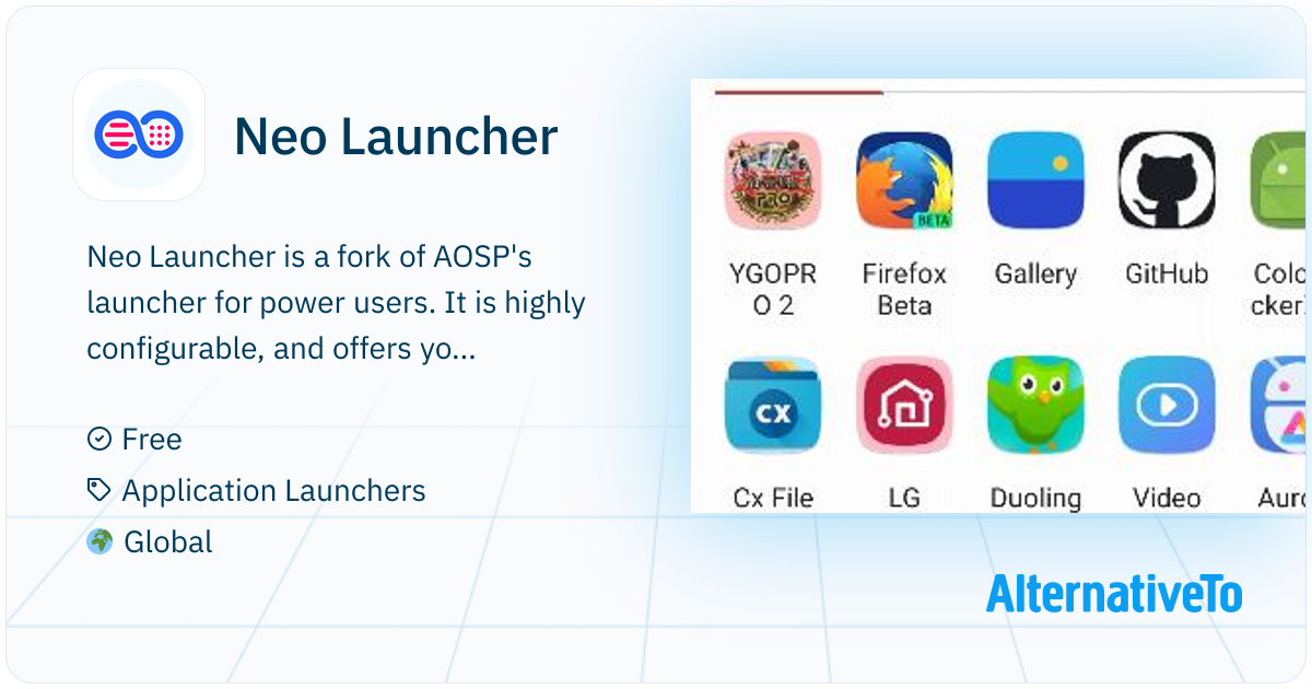 Neo Launcher: Fork of AOSP's launcher for | AlternativeTo
