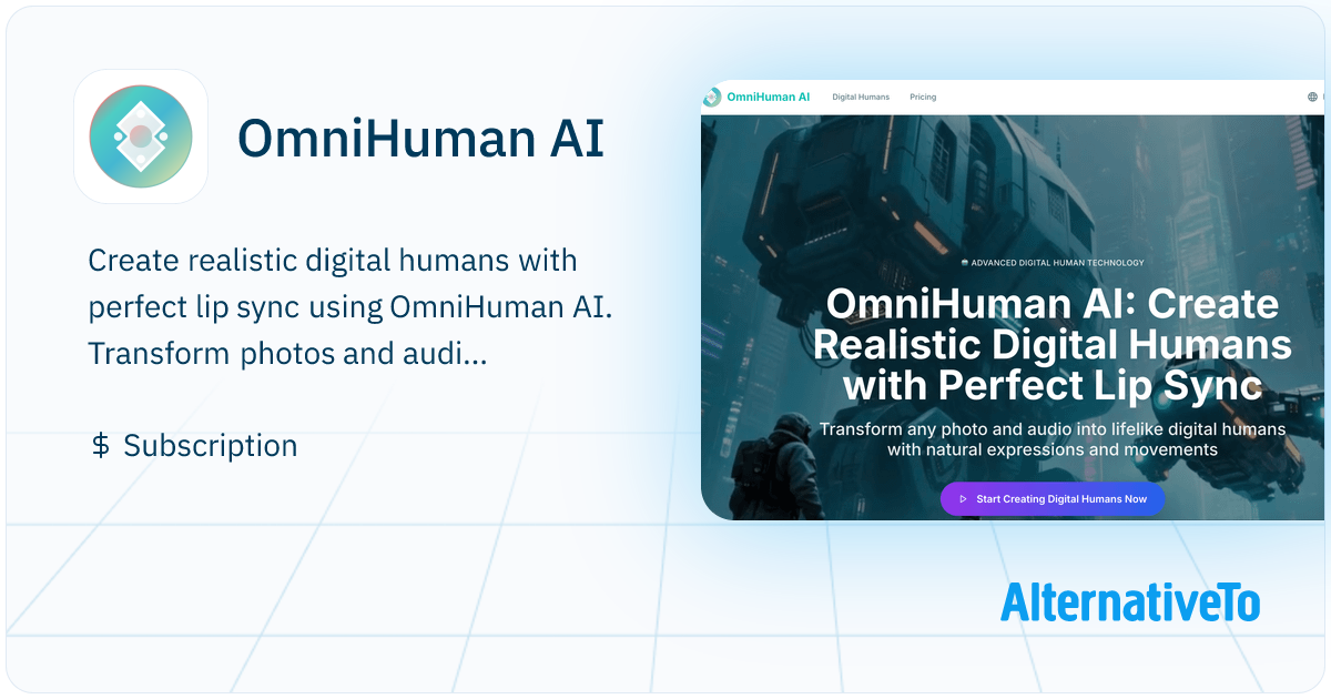OmniHuman AI: AI avatar and talking-photo generator with perfect lip ...