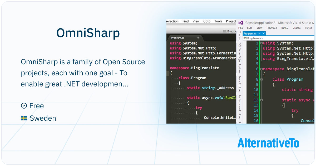 OmniSharp: Family of Open Source projects | AlternativeTo