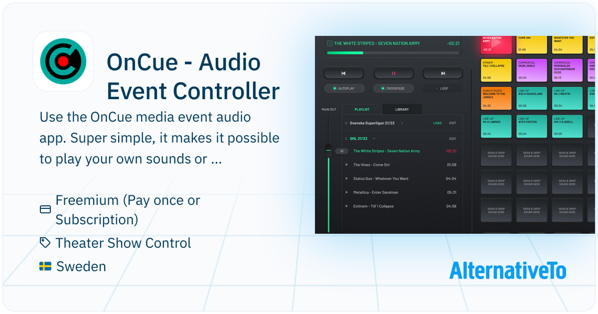 OnCue - Audio Event Controller: Audio library, Unlimited Playlists ...