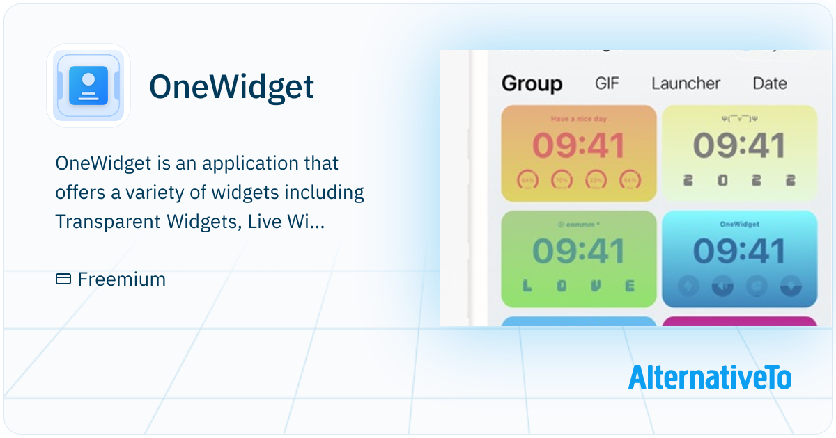 OneWidget: Customizable app offering a wide variety of widgets for ...