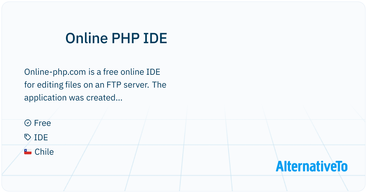 Online PHP IDE: Code Editor, Compiler, Interpreter | AlternativeTo