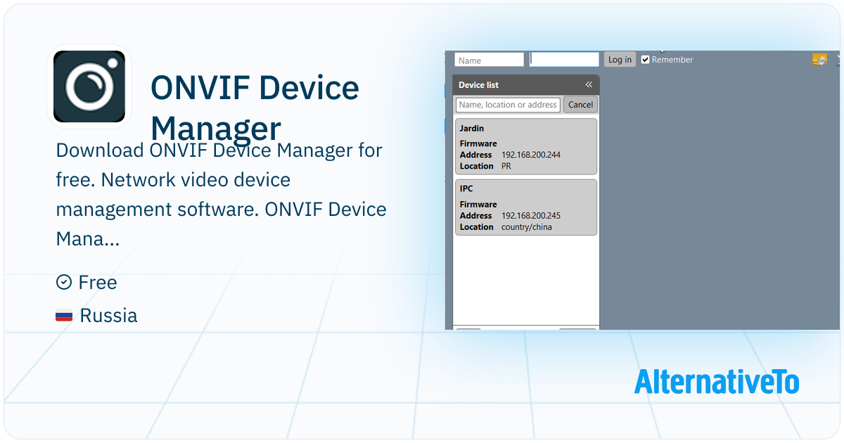 ONVIF Device Manager: Network Video Client (NVC) to manage Network ...