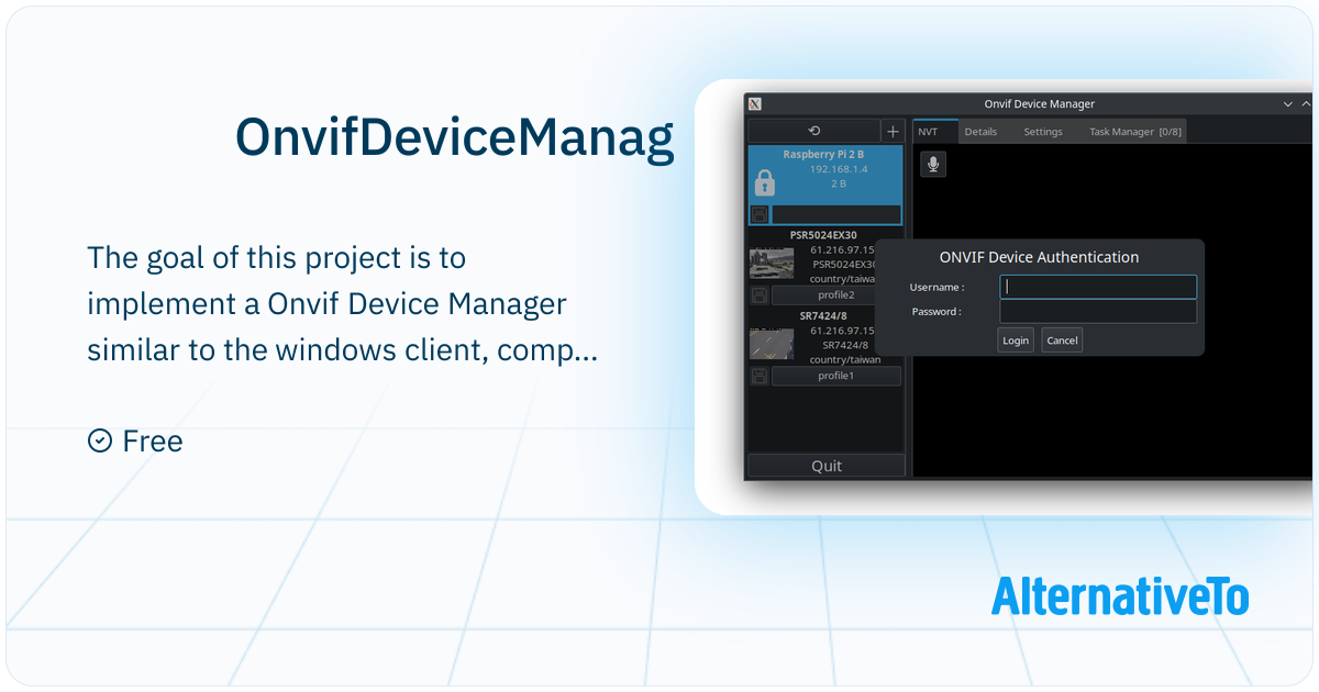 OnvifDeviceManager: The goal of this project is to implement a Onvif ...