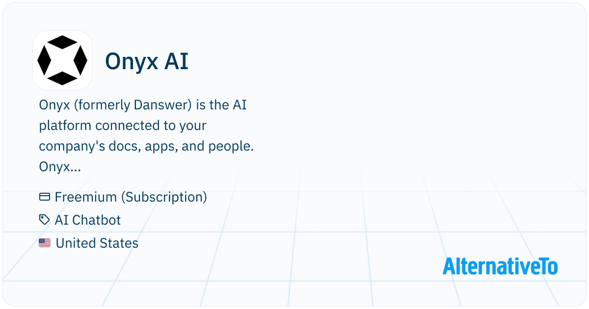 Onyx AI: Gen-AI chat for teams. Think ChatGPT if it had access to your ...