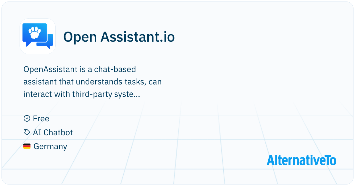 Open Assistant.io: Conversational AI for everyone | AlternativeTo