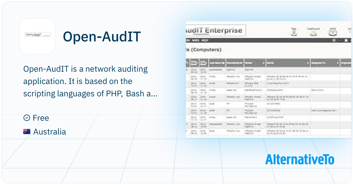 Open-AudIT: Network auditing application | AlternativeTo
