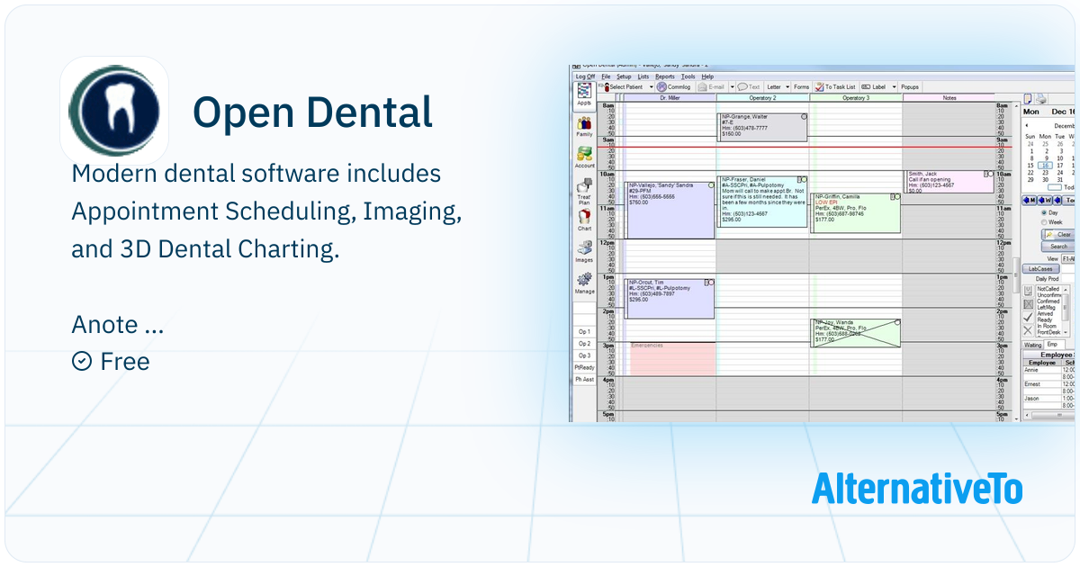 Open Dental: Modern dental software includes Appointment | AlternativeTo