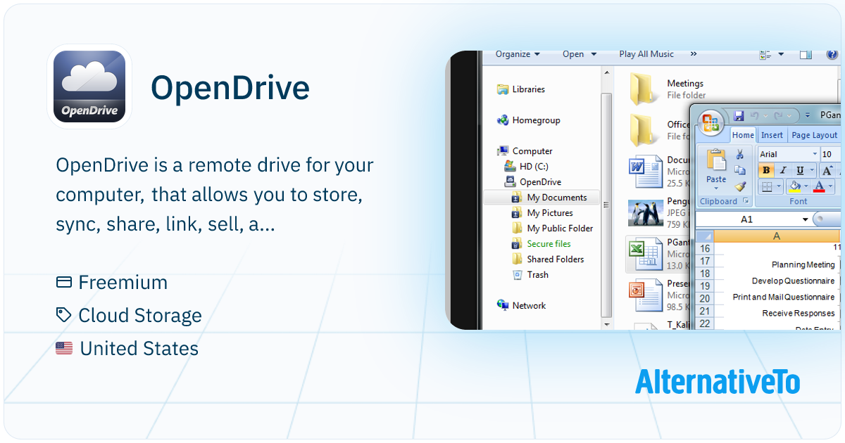 OpenDrive: Remote drive for your computer | AlternativeTo