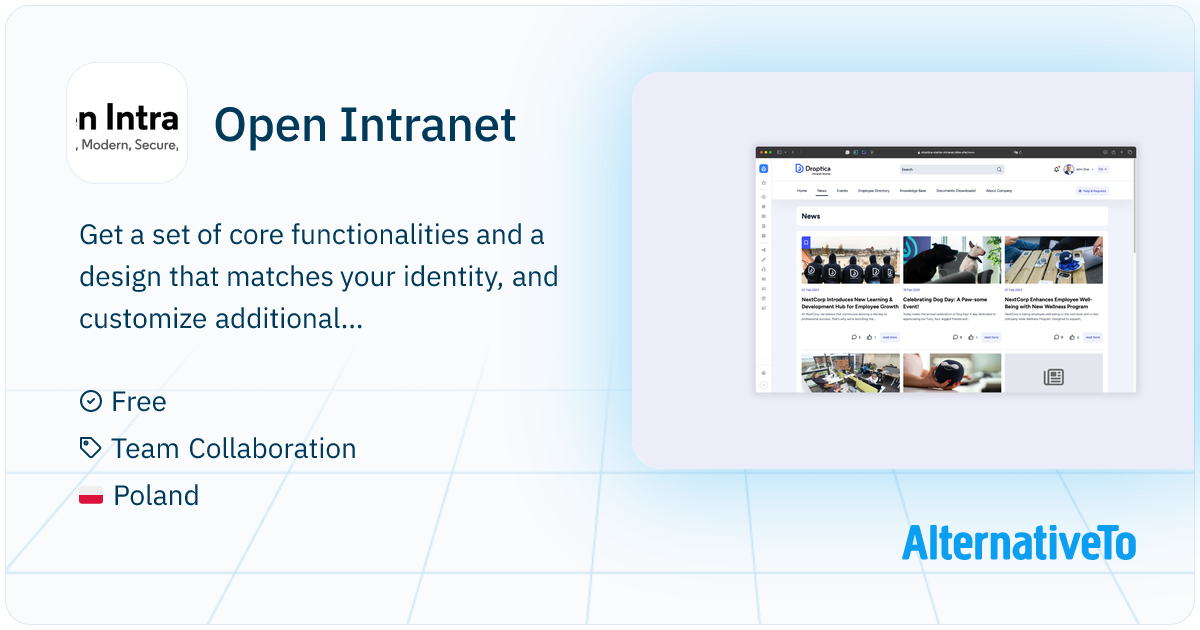 Open Intranet: Ready-to-use starter kit packed with flexible components ...