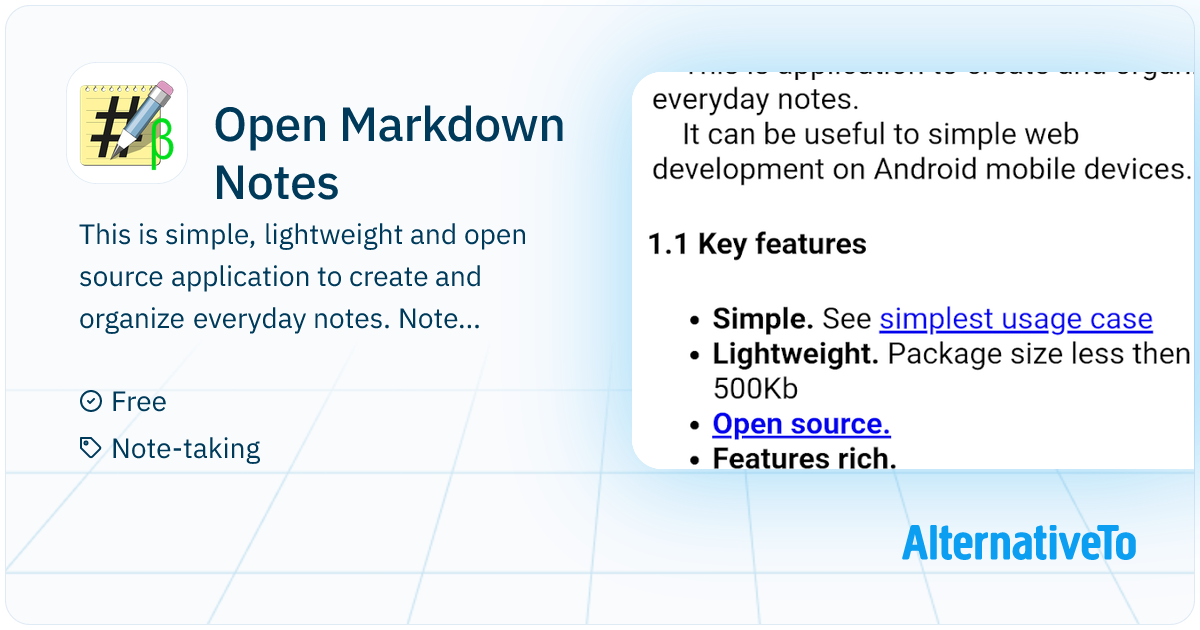 Open Markdown Notes: This is simple, lightweight and open source ...