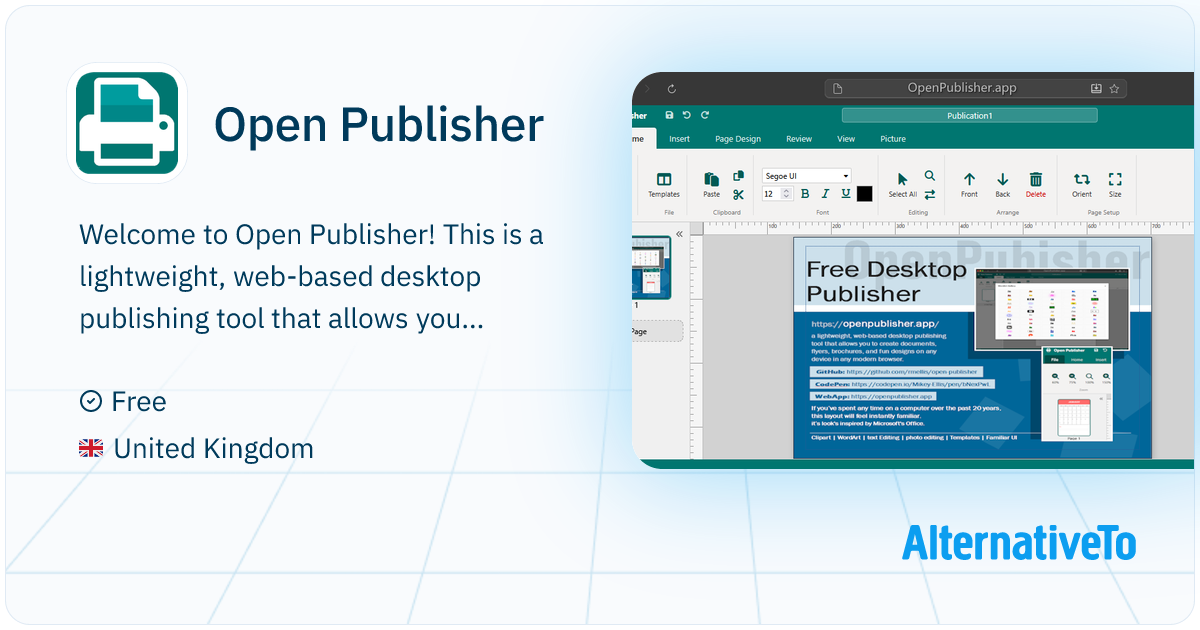 Open Publisher: Lightweight, web-based desktop publishing tool that ...