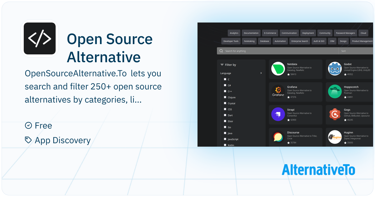 Open Source Alternative: Alternatives to your proprietary SaaS ...