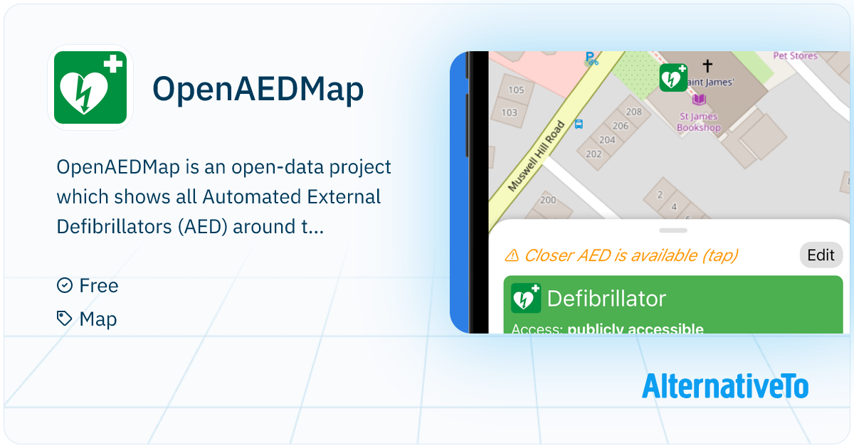 OpenAEDMap: Map which shows locations of defibrillators (AEDs) and ...