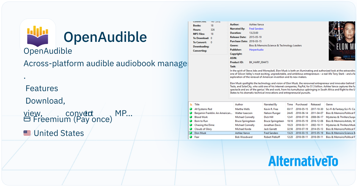 OpenAudible: Download, view, convert to MP3, and manage all your audio ...