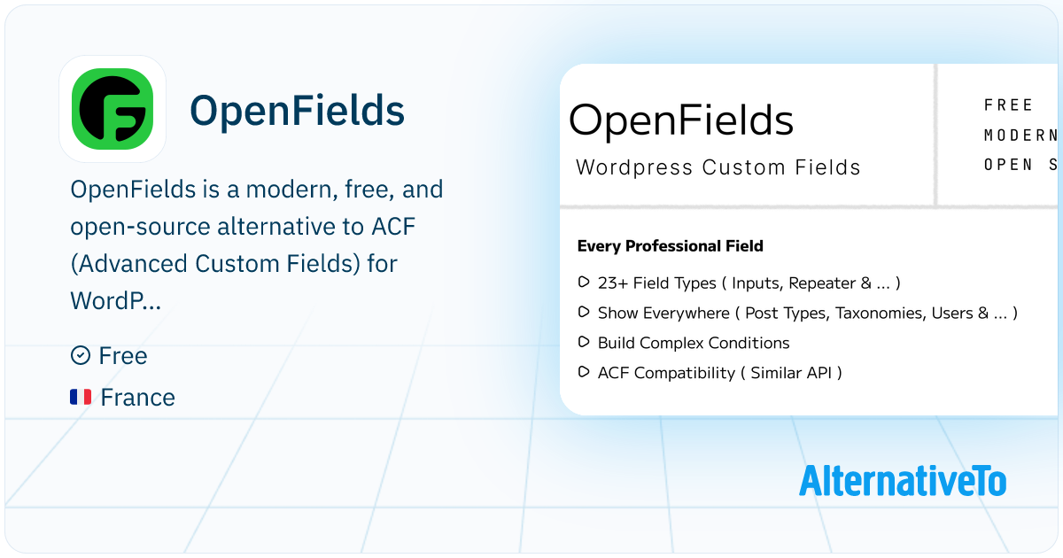 OpenFields: Modern, free, and open-source | AlternativeTo