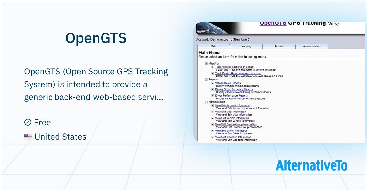 OpenGTS: (Open Source GPS Tracking System) is intended to provide a ...