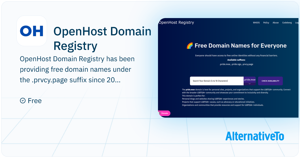 OpenHost Domain Registry: Has been providing free domain names since ...
