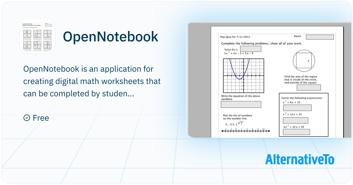 OpenNotebook: An application for teachers to create digital math ...