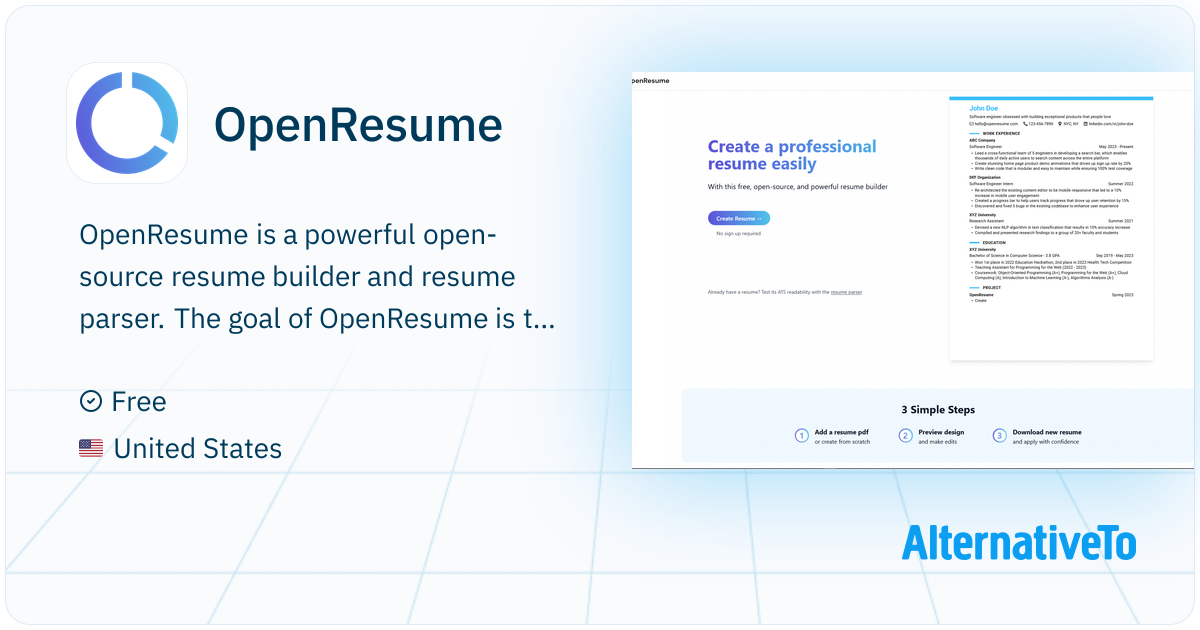 OpenResume: Powerful open-source resume builder and resume parser ...