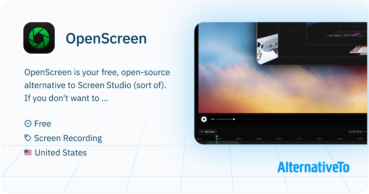 OpenScreen: Open-source, free screen recording, no watermarks or fees ...